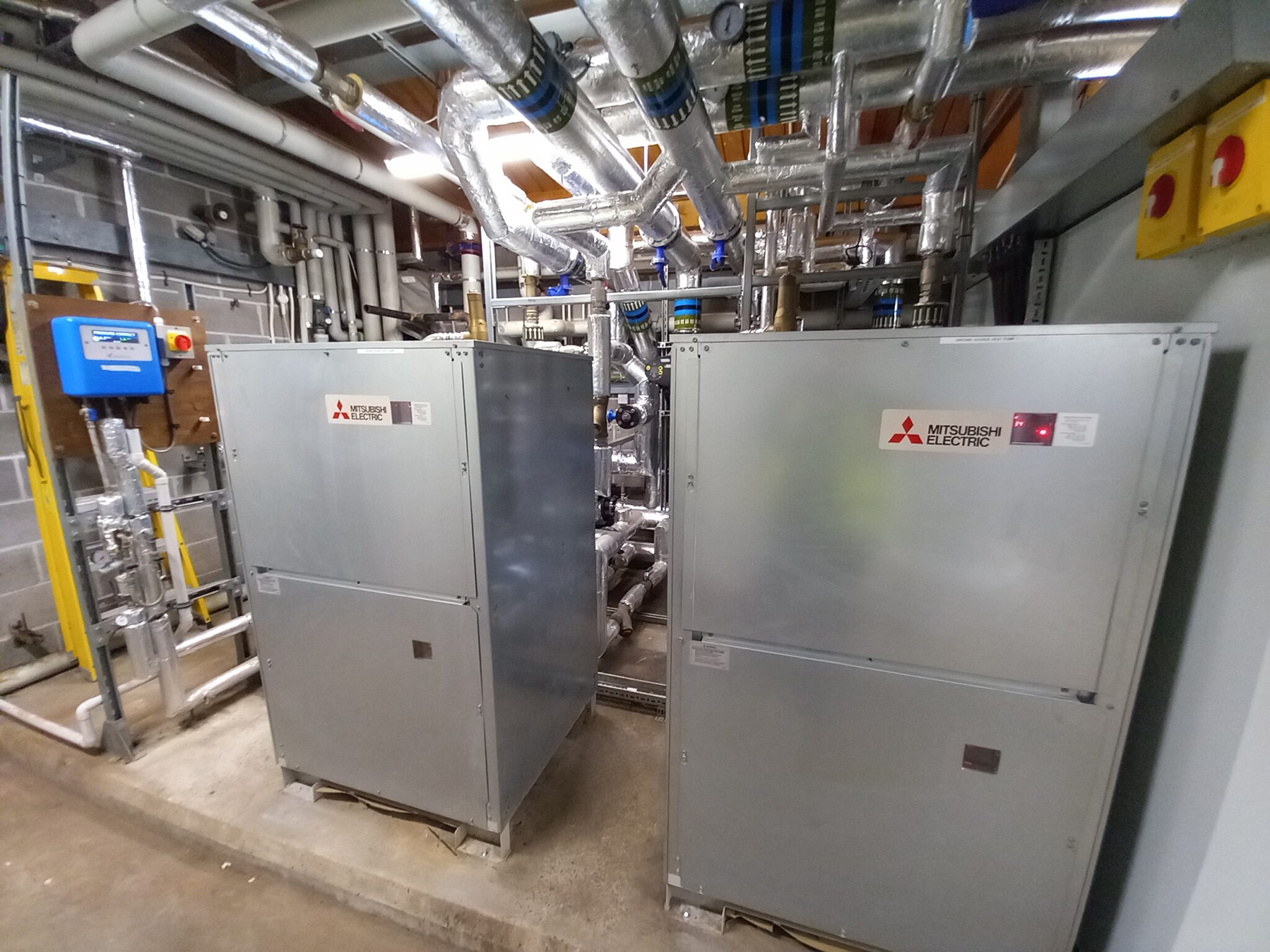 3off Mitsubishi Ecodan CAHV-P500YB-HPB 43kW Air Source Heat Pumps were ...